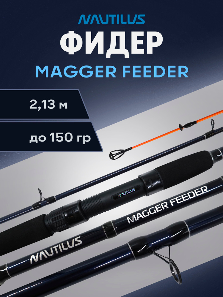 Удилище Nautilus Фидер NAUTILUS MAGGER FEEDER секций 2, от 1 гр до 150 ...