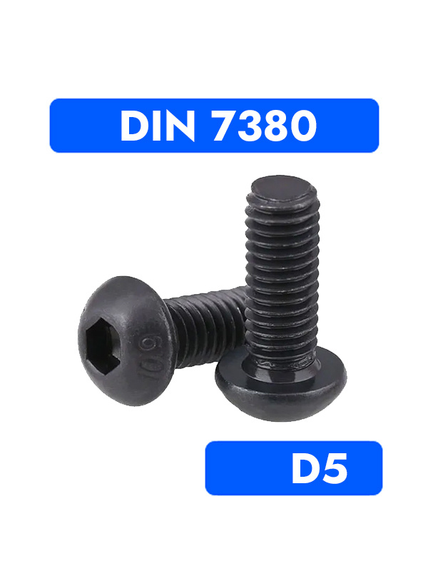 Винт DIN 7380 (ISO 7380) М5х12 с полукруглой головкой 100 шт купить на OZON по низкой цене ...