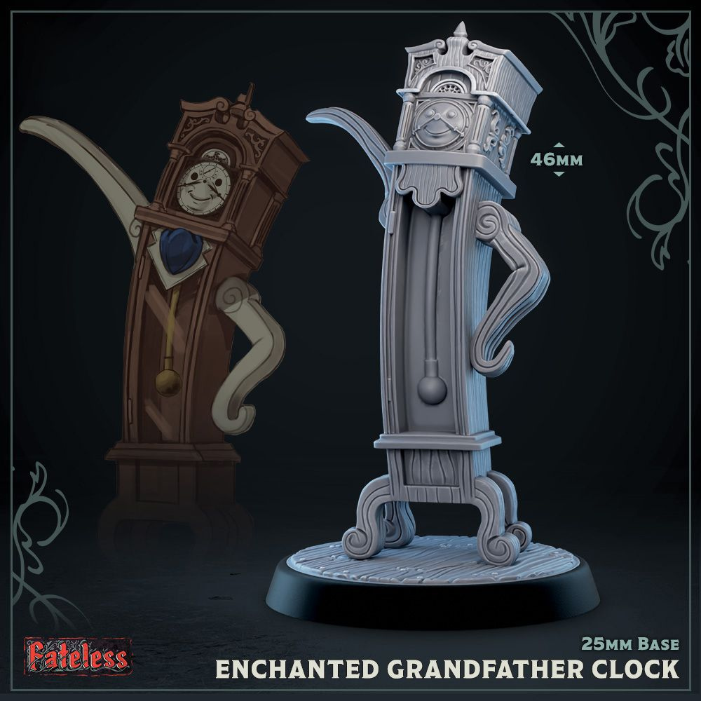 Миниатюра для ДнД "Зачарованные напольные часы / Enchanted Grandfather ...