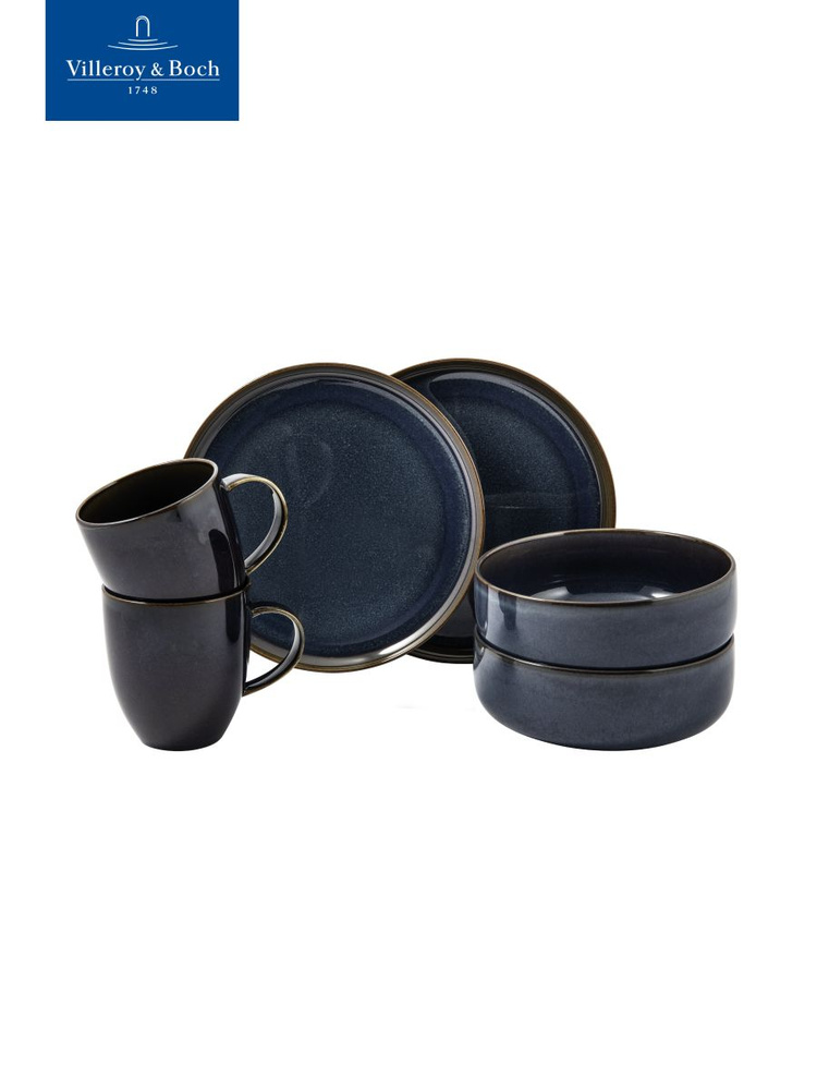 Набор для завтрака 6 предметов, Crafted Denim, like. by Villeroy & Boch, Премиум-Фарфор купить ...