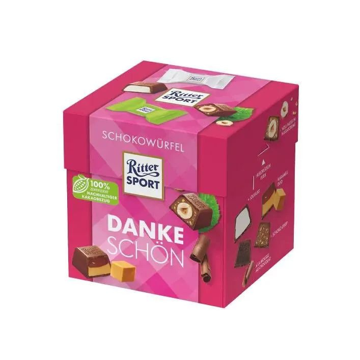 Набор мини-шоколадок Риттер Спорт Шоко Бокс Данке шон / Ritter Sport Chocolate Box Danke schon ...