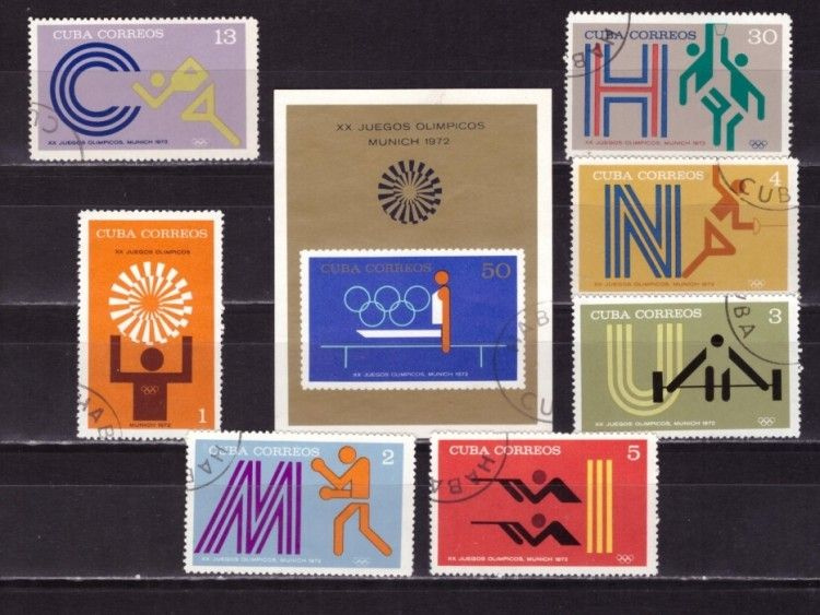 Куба, 1972. Олимпиада - Мюнхен (серия+блок), гаш., купить на OZON по низкой цене (2047512193)