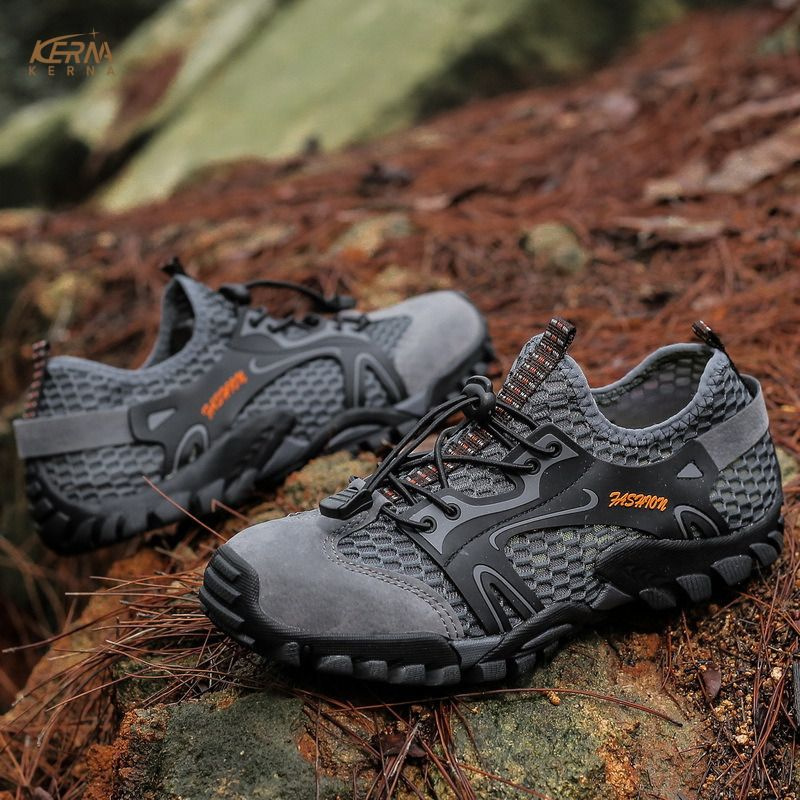 Ботинки полуботинки Мужской KERNA серый, размер 45 Лето Шнурки Без каблука Китай купить c ...