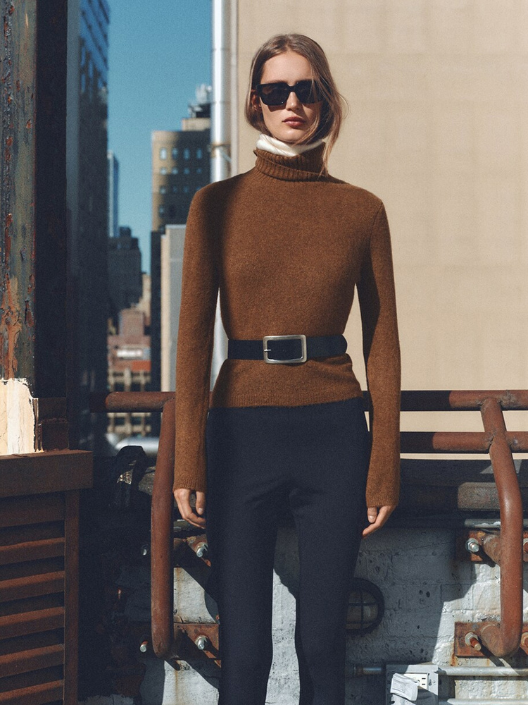 Джемпер Женский MANGO темно-коричневый Акрил, Полиэстер, размер 42, 44 Китай купить c доставкой ...