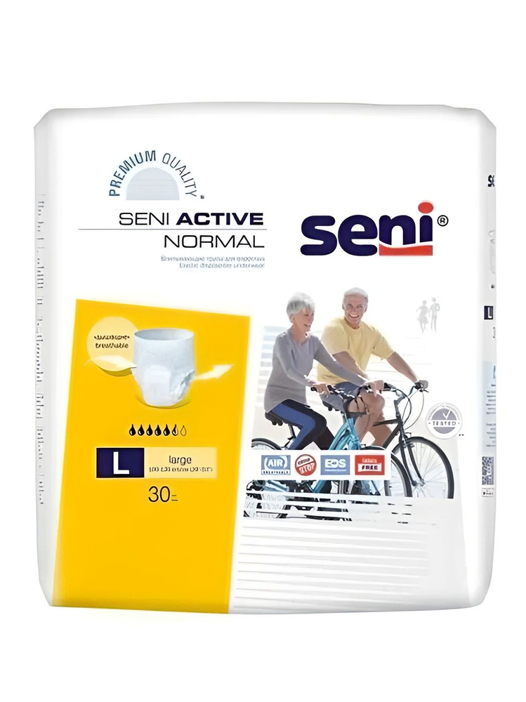 Подгузники трусы для взрослых Seni Active Normal Large, L обхват: 100 ...