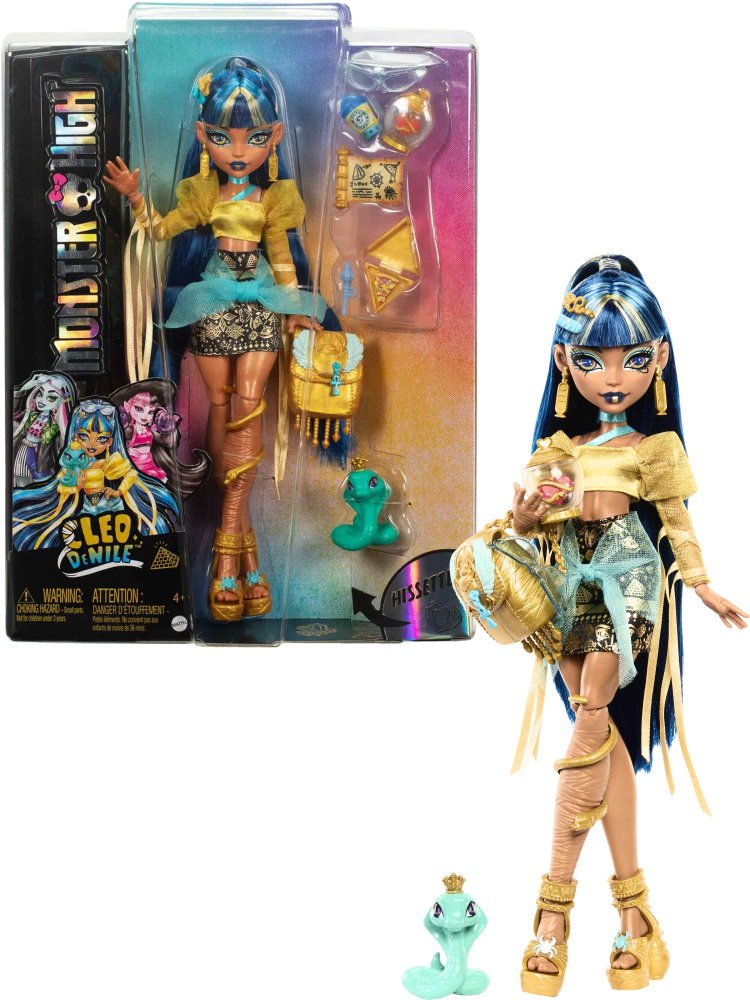 Кукла Monster High Cleo De Nile Fashion с питомцем Hissette и ...