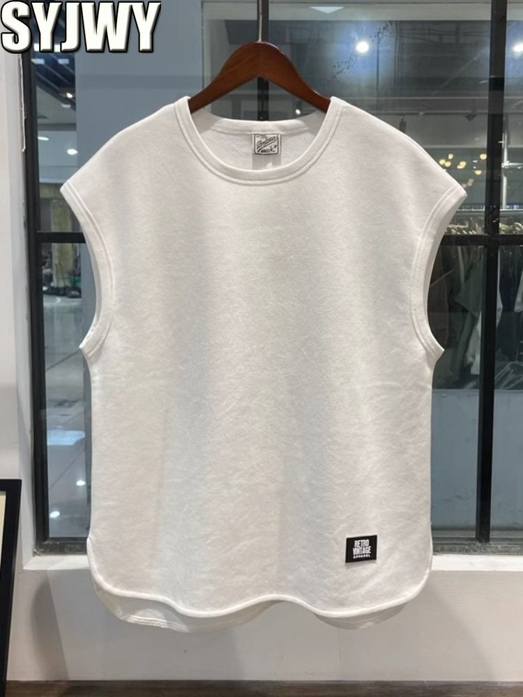 Футболка Мужской SYJWY белый Без рукавов, размер 52 Полиэфирное волокно Повседневный Китай ...