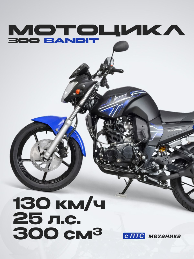 Мотоцикл 300 BANDIT 300сс (С ПТС, 25 л.с., 130км/ч, кпп 5, г.п.180кг ...