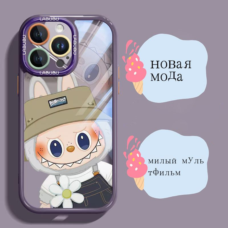 Labubu Case для iPhone 11 Моющаяся жидкая мягкая силиконовая ударноустойчивая задняя крышка ...