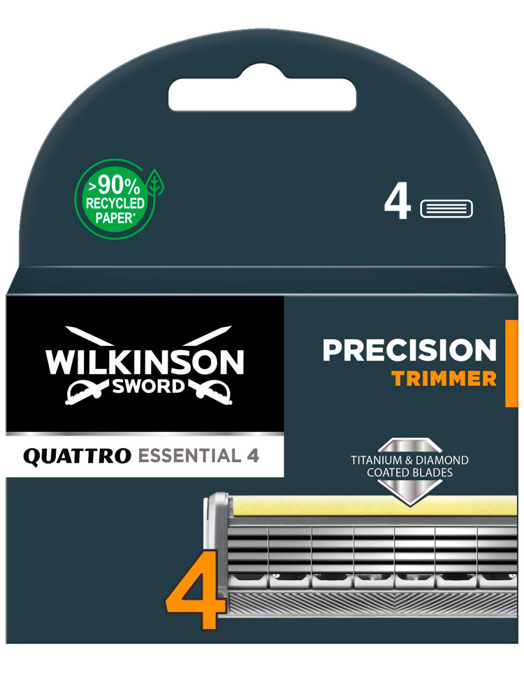 Wilkinson Sword Quattro Titanium Сменные кассеты Essential Precision (4 ...