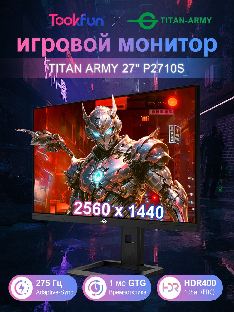 Titan Army 27" Монитор P2710S, 275 Гц, серый металлик купить на OZON по низкой цене (2434985323)