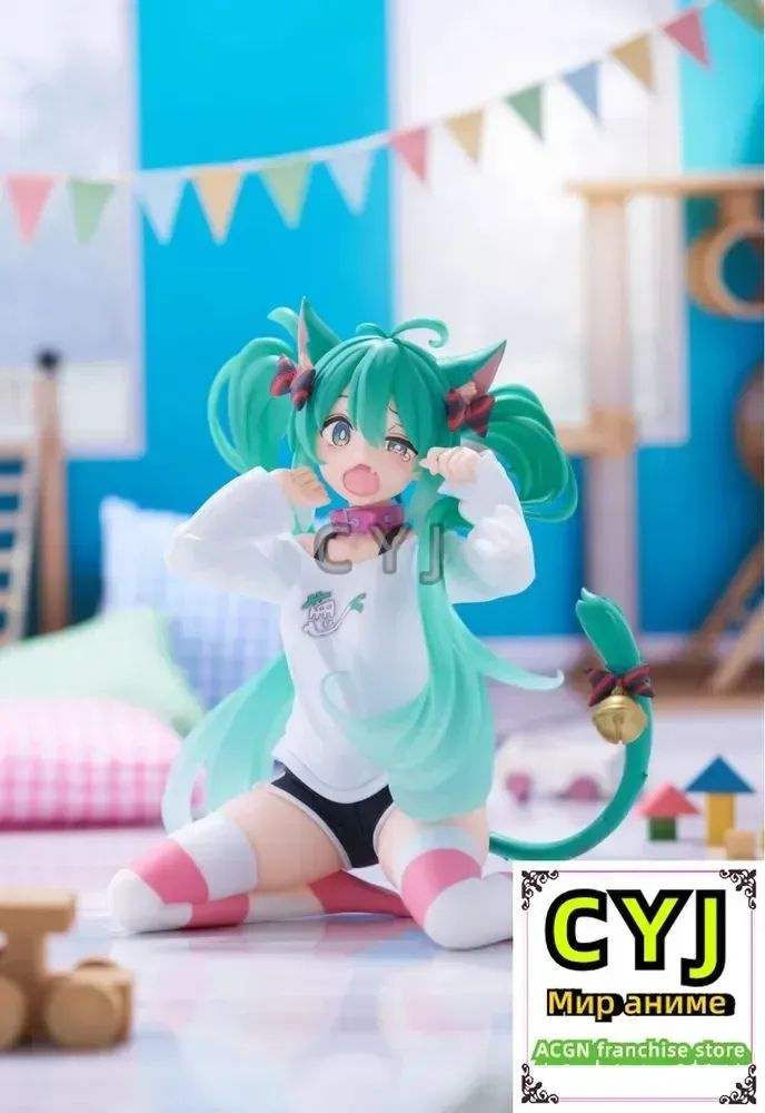 TAITO Аниме Фигурка/MIKU Desktop Cute Cat Ear T-shirt/CYJ купить на ...