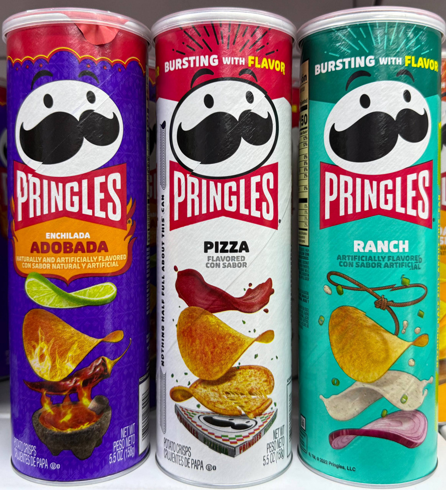 Чипсы ассорти-1. 3 шт. принглс Pringles Америка оригинал купить на OZON ...
