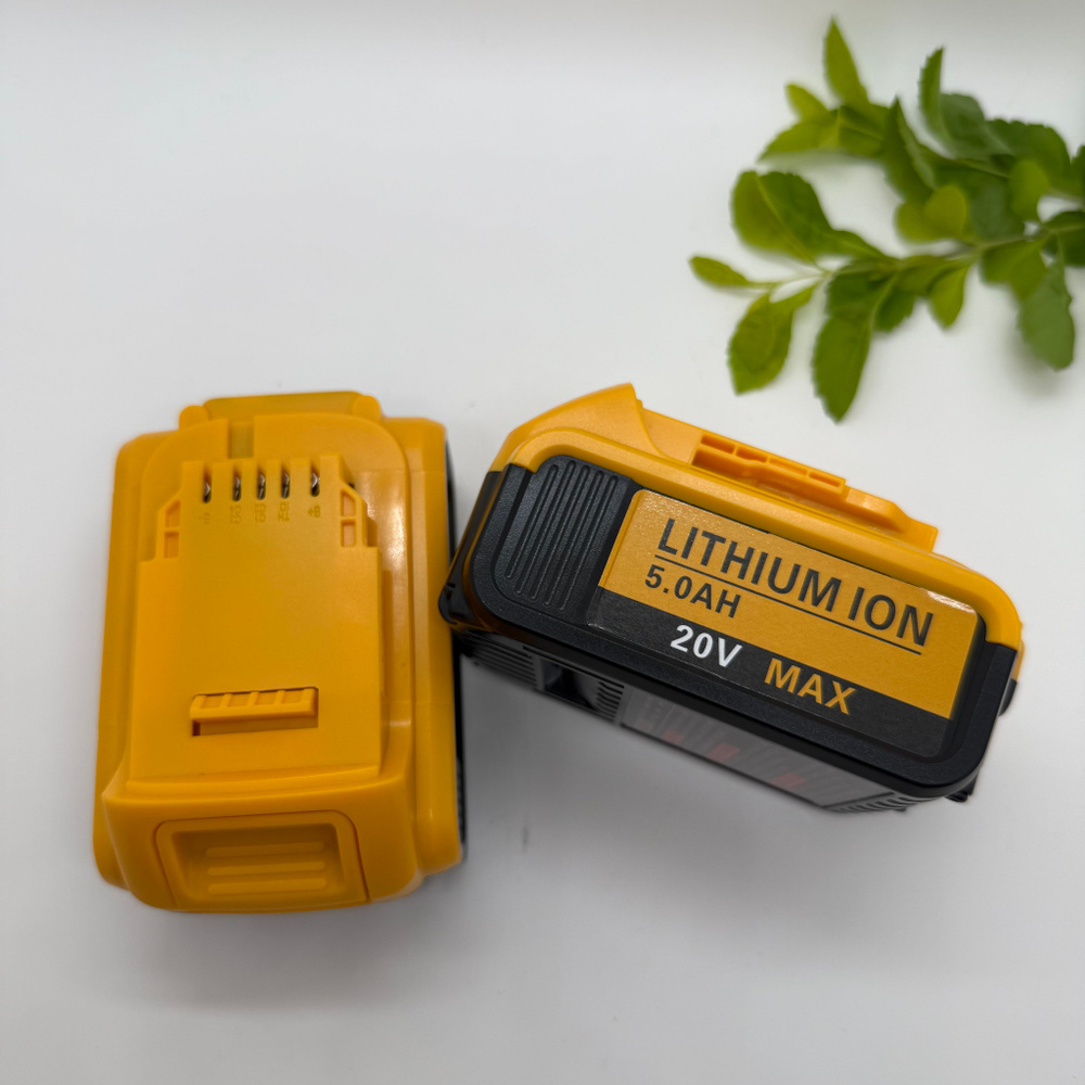 Аккумулятор 18V/20V 5.0Ah Li-ion 10 ячеек, совместим с DeWalt XR DCB184 DCB200, для ...