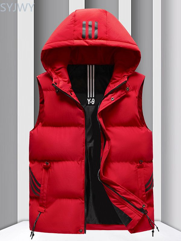 Жилет утепленный Женский, Мужской SYJWY красный, размер 54 Бифлекс Полиэстер Молния, рост 168 ...