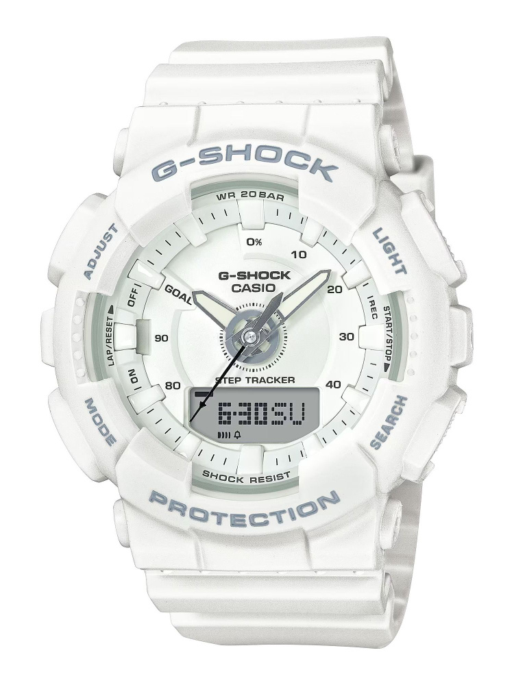 CASIO G-SHOCK GMA-S130-7A часы наручные женские с шагомером, будильником, таймером и подсветкой ...