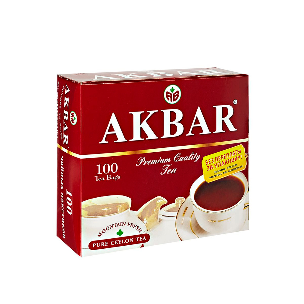 Чай в пакетиках черный Akbar, 100 шт купить на OZON по низкой цене ...