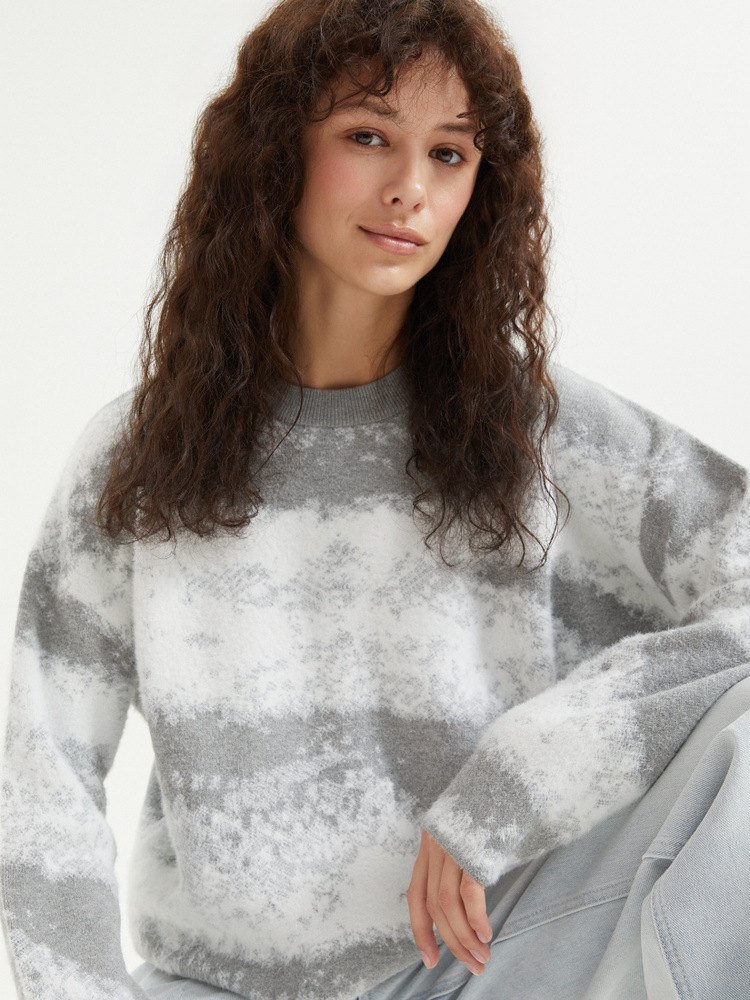 Джемпер Женский nice&easy светло-серый Вискоза, Полиамид, размер 44 ...