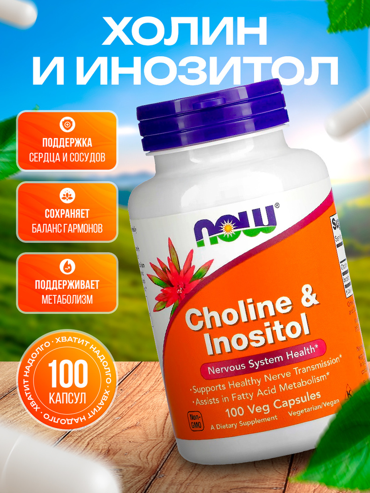 Холин и Инозитол NOW 100 капсул / Choline & Inositol купить на OZON по ...
