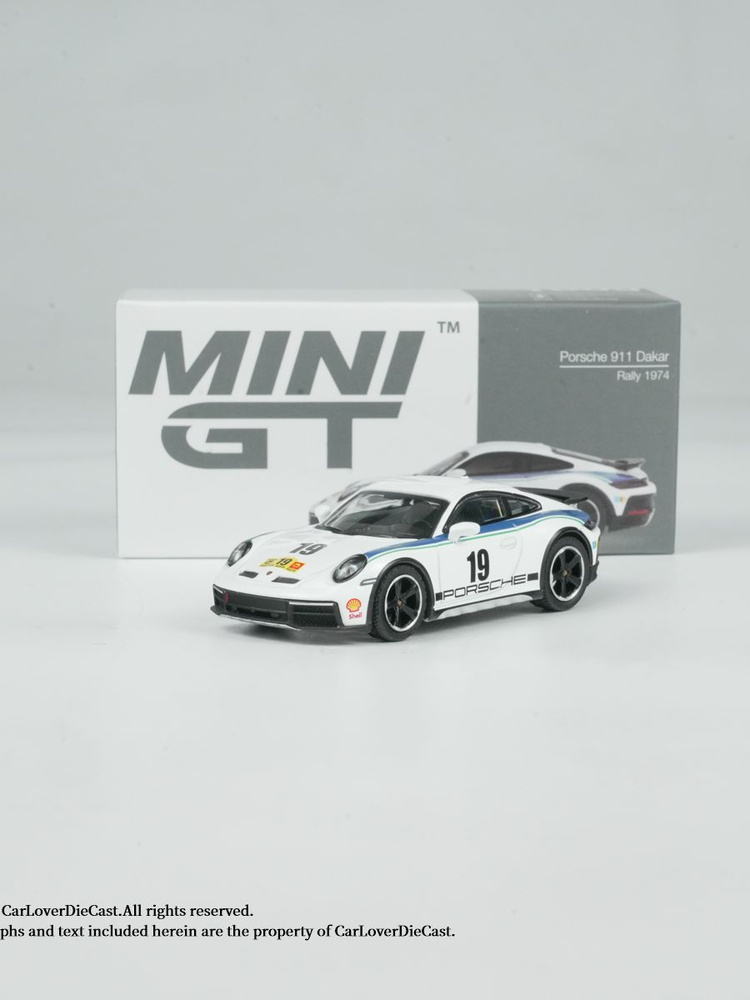 Машинка MINI GT 1/64 #1009 Porsche 911 Dakar Rally 1974 Die-cast Alloy Car Model Collection Gift ...