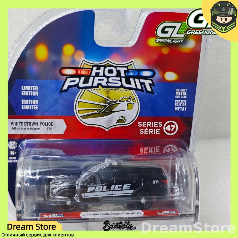 Машинка GREENLIGHT collectibles 1/64 #Hot Pursuit 2023 FORD POLICE ...