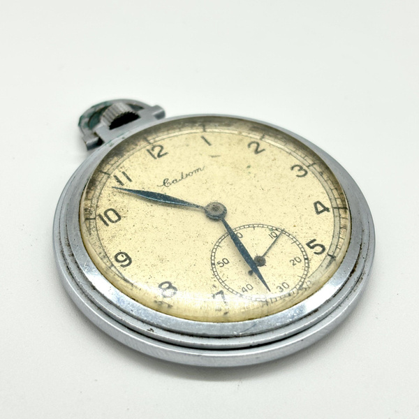Часы карманные Салют не работают, Второй Московский часовой завод, металл, СССР, 1946-1954 гг ...