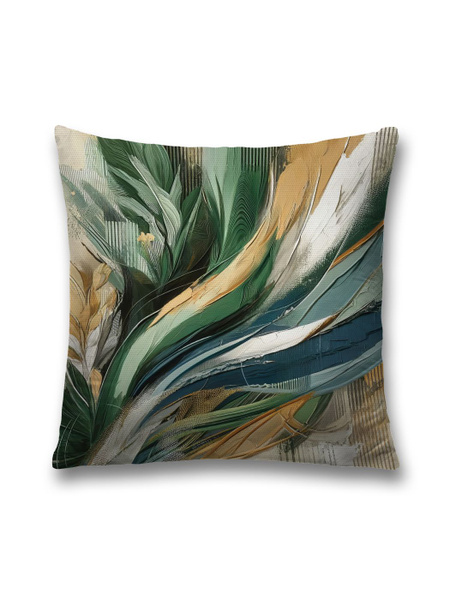 Наволочка декоративная 45х45, чехол на подушку на молнии "Красочные мотивы" , JoyArty купить на ...