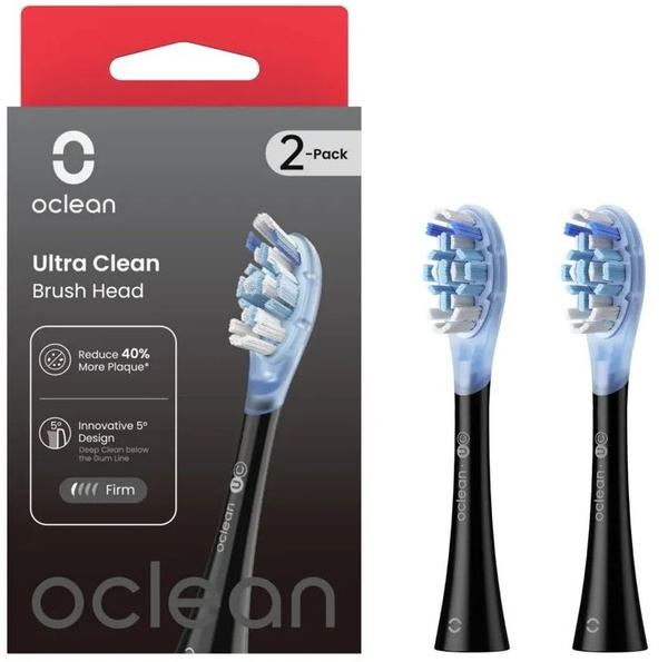 Насадка для зубных щеток Oclean UC02 черный (упак.:2шт) купить на OZON по низкой цене (1959996994)