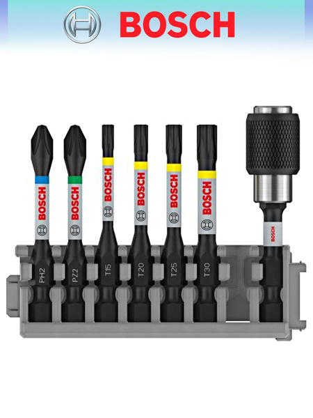 Bosch 2608522327 Набор ударопрочных винтовых бит 50 мм 7шт С ...