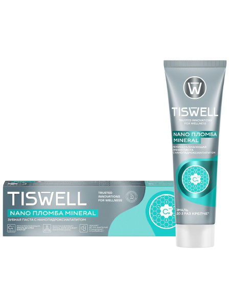 Зубная паста Tiswell Реминерализующая с наногидроксиапатитом 110г ...