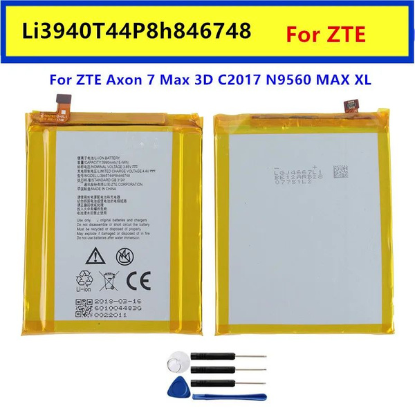 Новая батарея 3990mAh Li3940T44P8h846748 для ZTE Axon 7 Max 3D C2017 ...