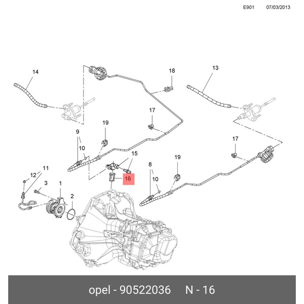 Втулка сцепления фиксатор трубки opel: asтra g, asтra h, corsa c, corsa ...