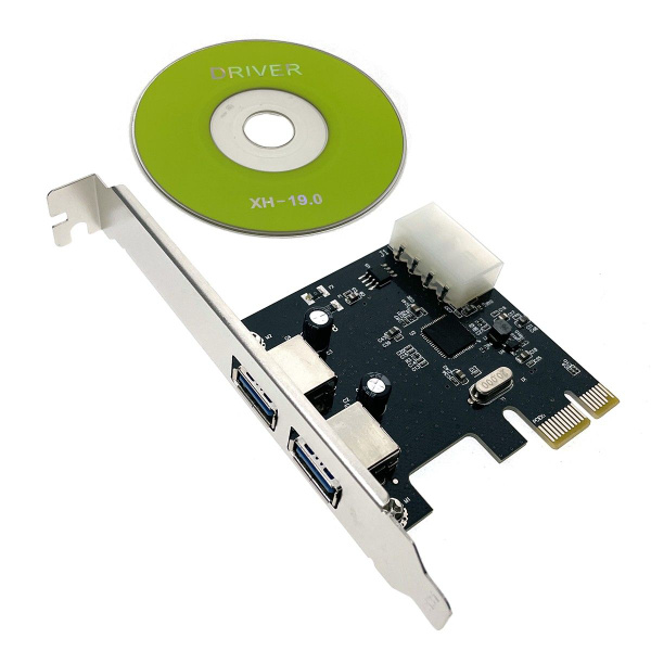 Контроллер PCI-E, USB3.0 2 порта , чип ASM1042, модель EU30A2 Espada ...