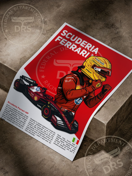 Характеристики Постер Формула 1 Scuderia Ferrari Ham A3 42X29.7см ...