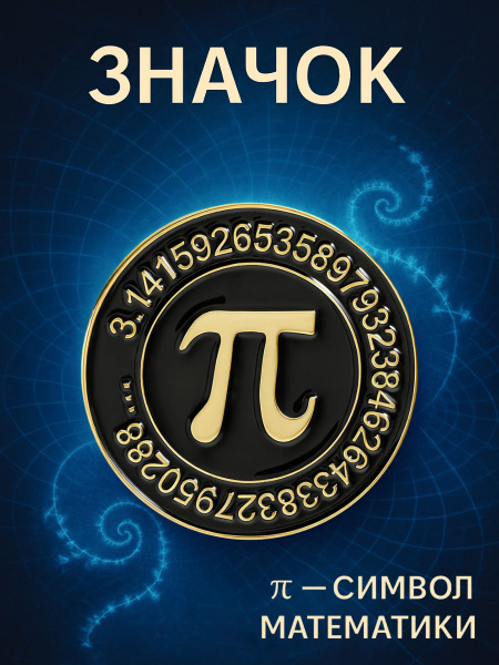Значок металлический, значки на рюкзак для математика и ученных Pygen "Число Пи" купить на OZON ...