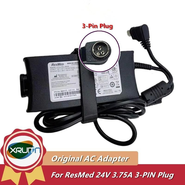 24V 3.75A 90W 3-контактный адаптер AC DC для ResMed 369102, зарядное ...