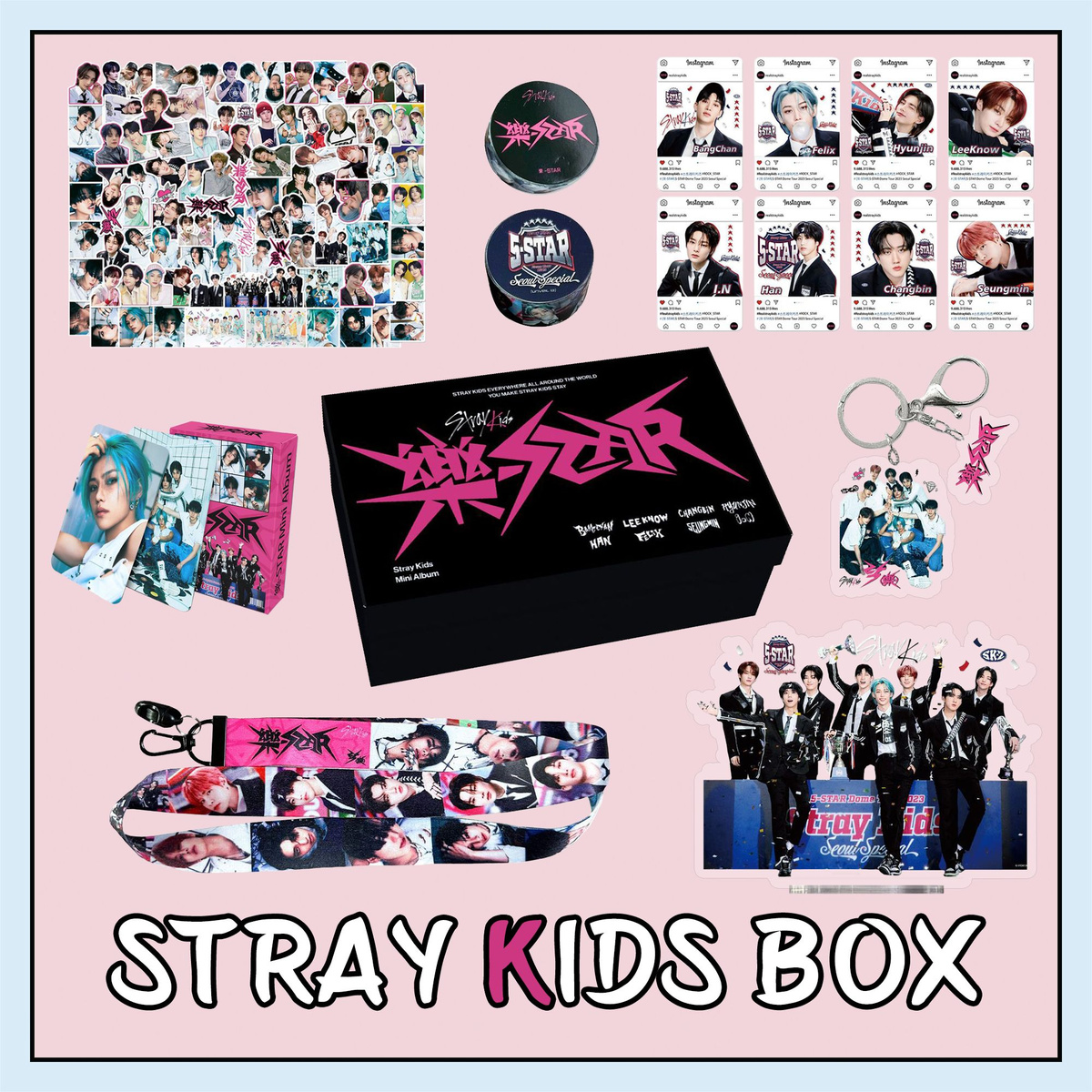 K-POP бокс Подарочный набор "Stray Kids" BOX / SKZ 5-STAR (mini album ...
