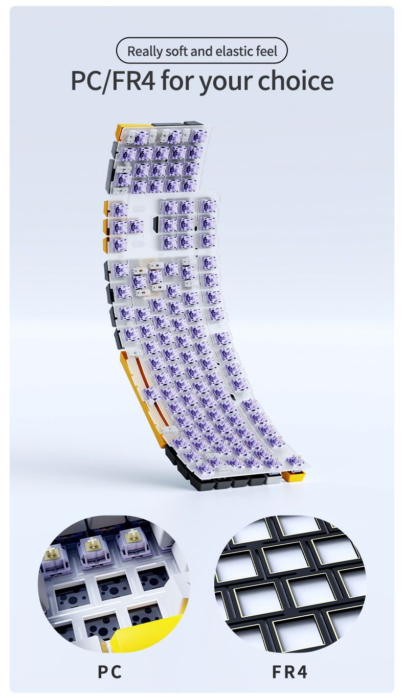 Ajazz Клавиатура беспроводная AK35I V3 MAX avocado axis оригинальная синяя, белая и черная ...