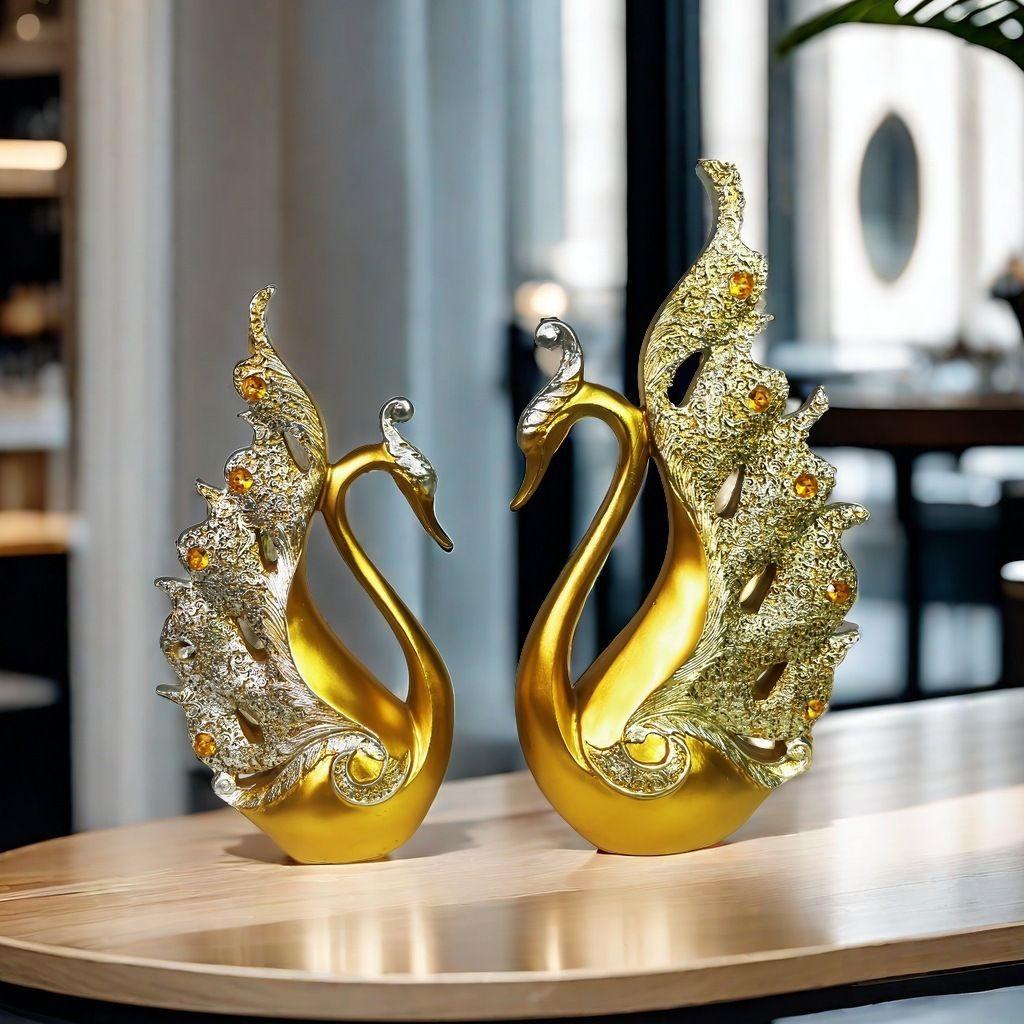 Элегантное европейское украшение в виде пары лебедей легкое и современное, 25х15 см купить на ...