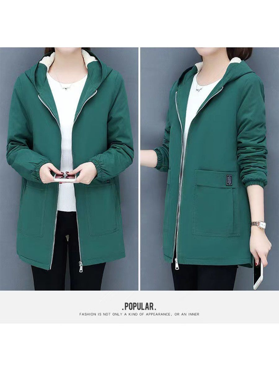 Куртка Женский KERNA Манжеты, Воротник черный графит круглый Ворсин, Лавсан, размер 60 Длинный ...