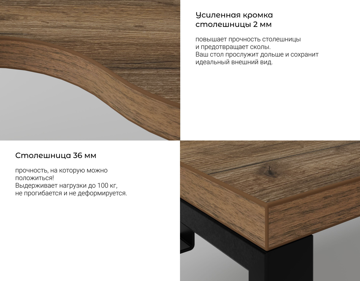 Компьютерный стол Millwood с вырезом, 180х80х75 см купить c доставкой ...