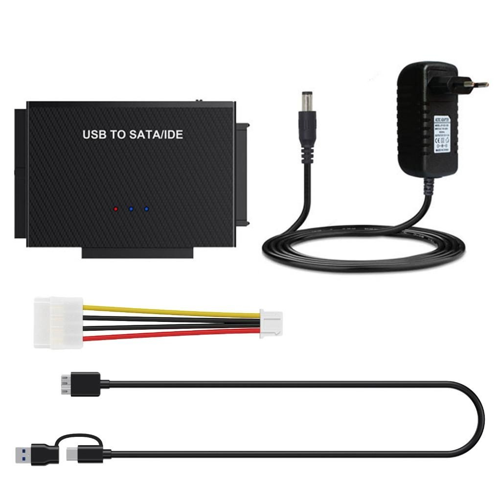 Адаптер USB3.0 для HDD/SSD 2.5/3.5 SATA/IDE, вилка европейского ...