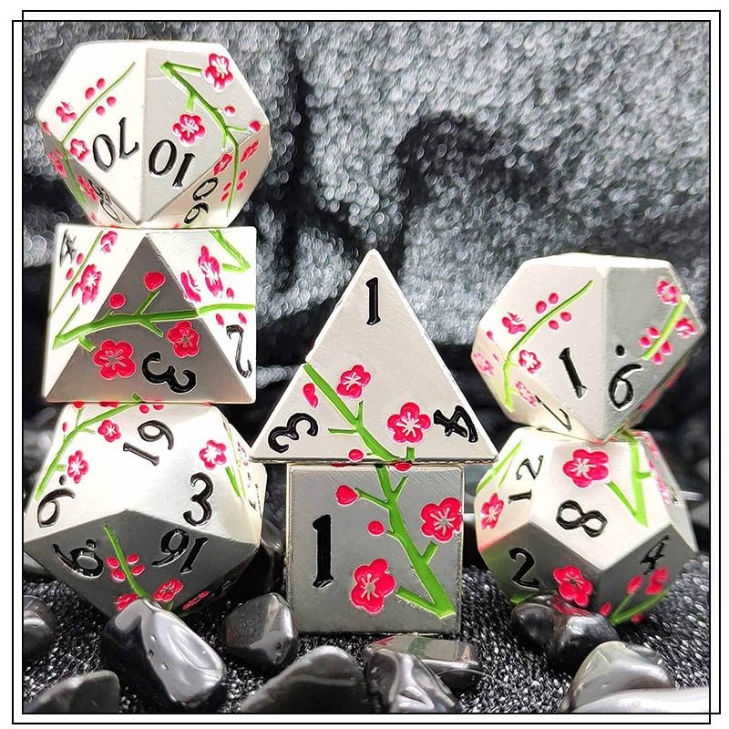 DnD Plum blossom Metal Dice Set,кубики Метал Для DnD И Настольных ...