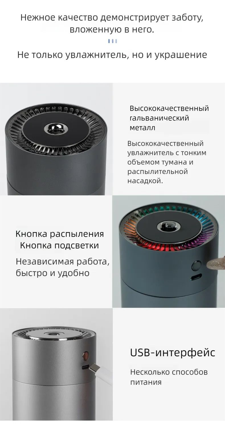 Увлажнитель воздуха автомобильный, арт. W301, 4 Вт купить на OZON по ...