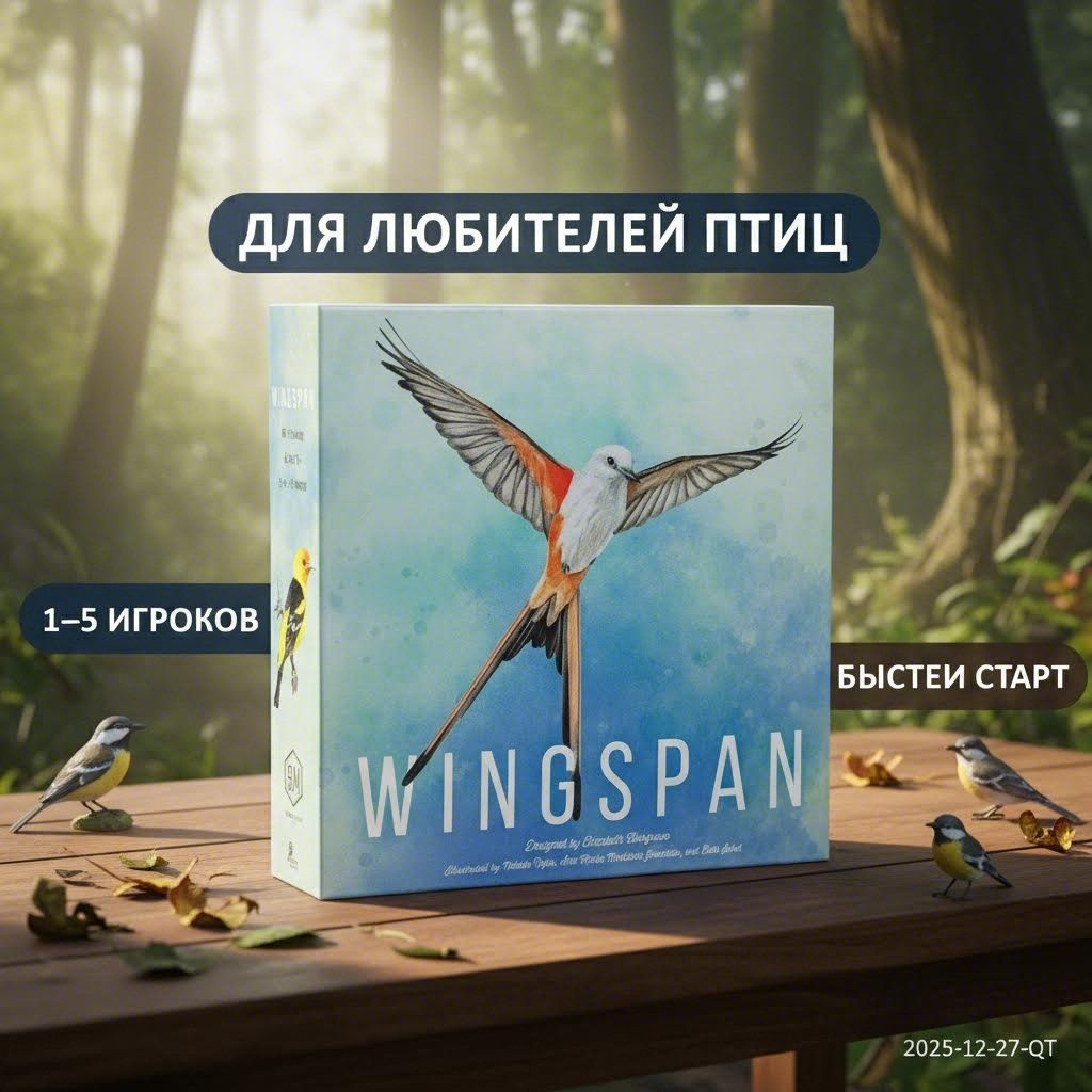 Настольная игра Wingspan с дополнением Swift Start Pack для компании ...