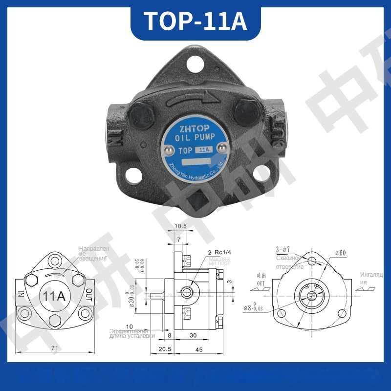 TOP-10A 11A 12A 13A Регулируемые моторные шестеренные масляные насосы ...