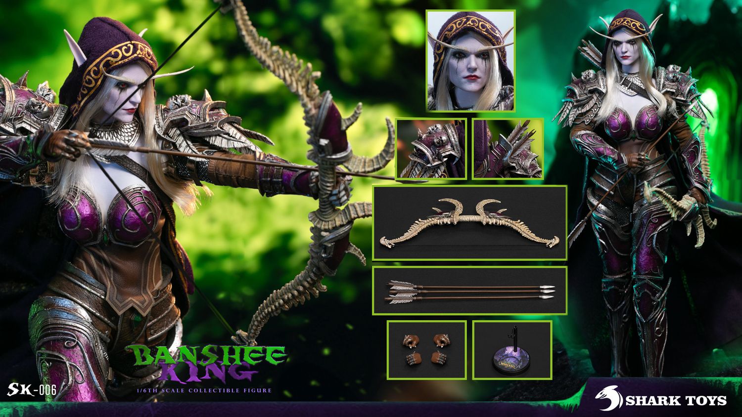 SHARK TOYS SK-006 1/6 Banshee King - Lady Sylvanas Windrunner фигурка ...