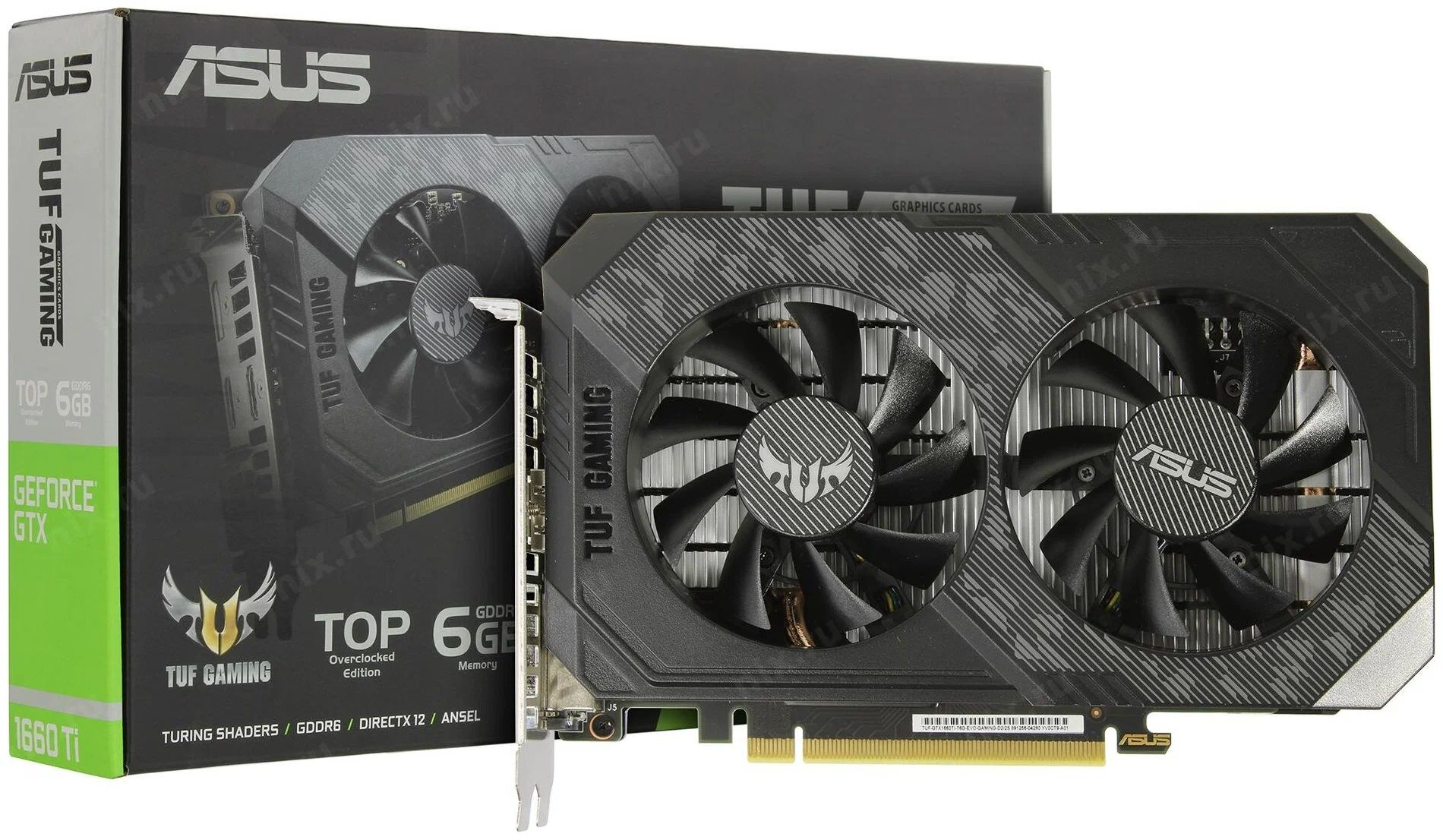 Видеокарта ASUS GeForce GTX 1660 Ti, 6 ГБ PCI 3.0 DisplayPort, HDMI TUF ...