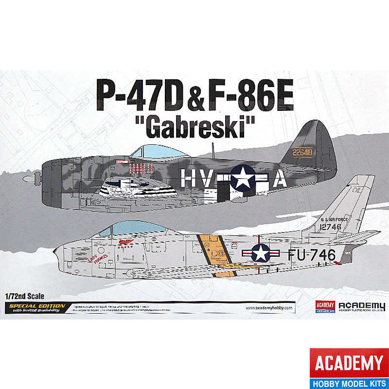 Academy 12530 1/72 P-47D & F-84E Gabreski - Модель сборки самолёта ...
