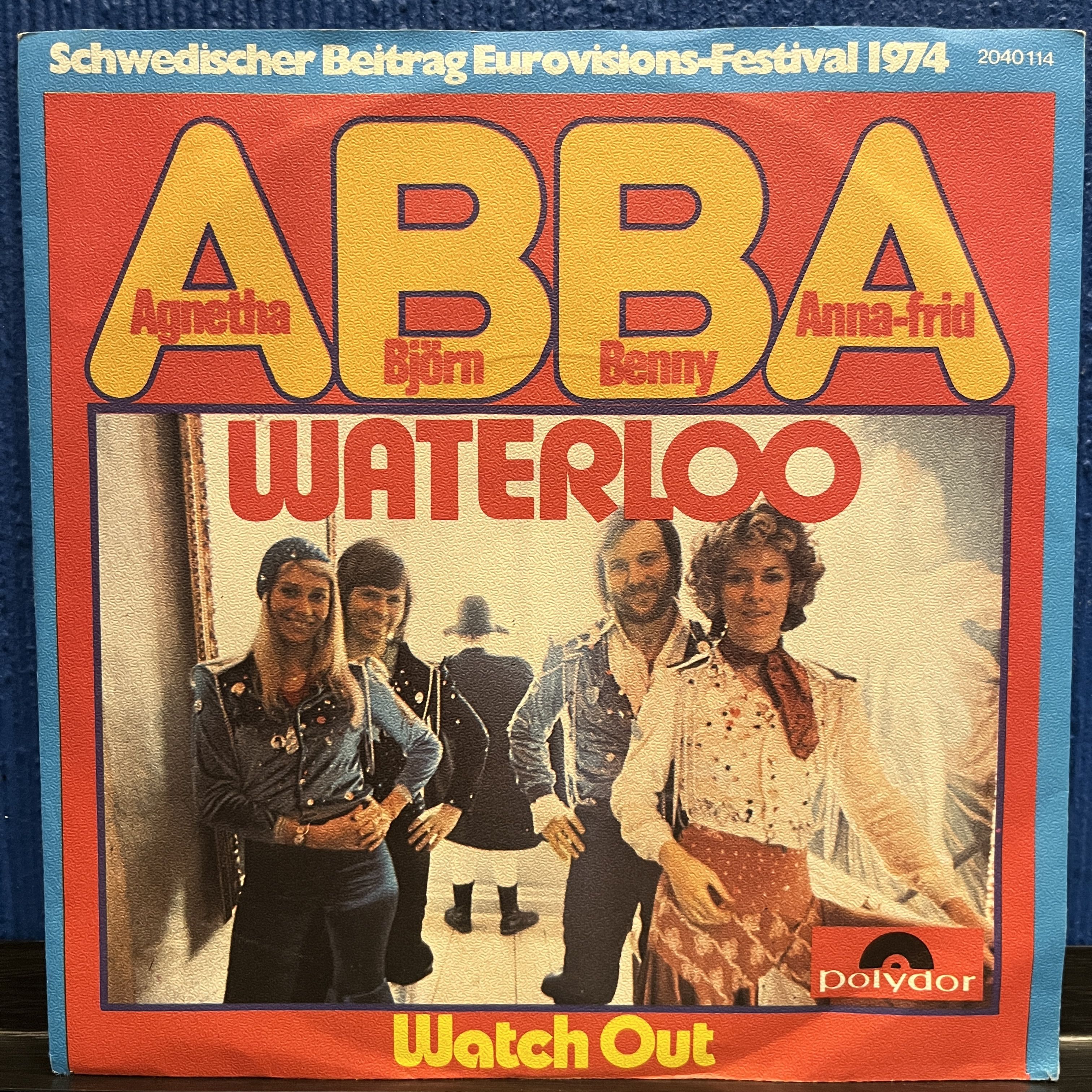 ABBA, Agnetha Bjorn Benny Anna-Frid. Waterloo (NM) 1974 Сингл Винил ...